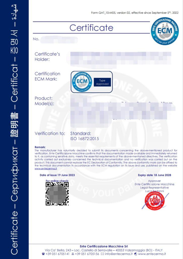 Chứng Nhận CE Marking -ECM NB.1282 Công Nhận Liên Minh EU
